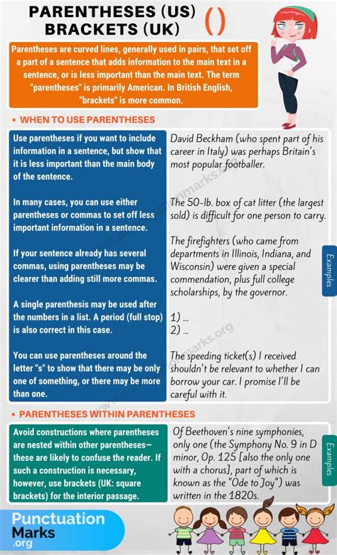 Parentheses US Brackets UK Punctuation Marks