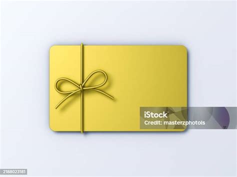 빈 금 선물 비즈니스 신용 카드 또는 선물 바우처 금 리본 밧줄 활 흰색 배경에 고립 그림자 최소 개념 3d 렌더링 0명에 대한 스톡 사진 및 기타 이미지 Istock