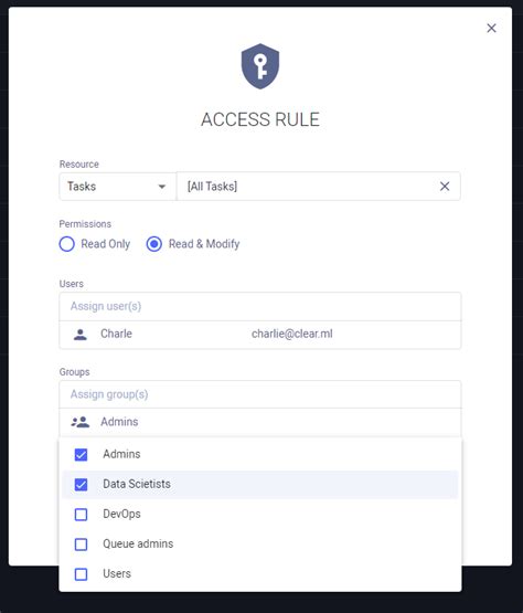 Access Rules ClearML