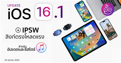 ดาวน์โหลด Ios 16 1 และ Ipados 16 1 Ipsw ลิงก์ตรง โหลดแรงจาก Apple Techfeedthai
