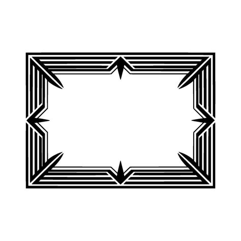 Geometric Deco Frame Minimalist Elegant Border Alternate Version 20