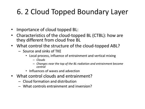 Ppt Chapter 6 Atmospheric Boundary Layer Powerpoint Presentation