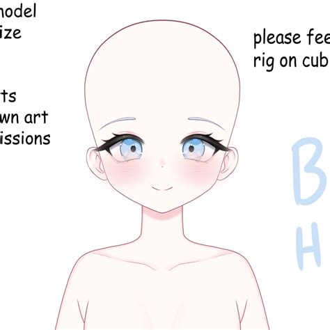 Vtuber Model Base Psd And Cmo3 Pre Rigged Fullbody Hamchiiros Ko Fi