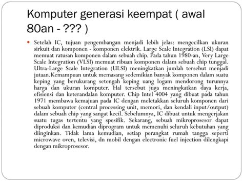 Perakitan Komputer Perkembangan Teknologi Komputer Perangkat Input Dan Output Ppt