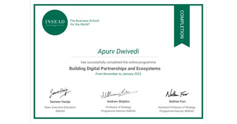 Apurv Dwivedi On Linkedin Insead Building Digital Partnerships And