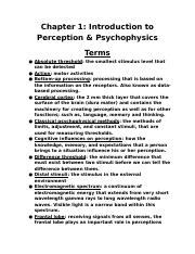 Intro To Perception Psychophysics Chapter Introduction To Perception Psychophysics
