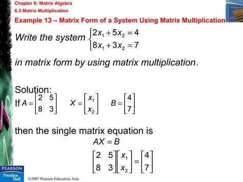 Chapter Matrix Algebra PPT