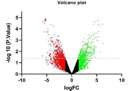 Volcano Plot Of The Degs From The Gse148747 Dataset X Axis Logfc