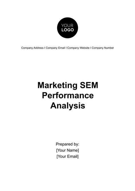 free marketing sem performance analysis template to edit online