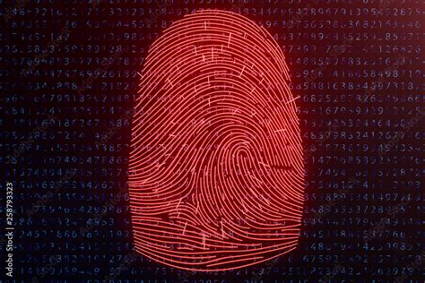 3d Illustration Fingerprint Scan Provides Security Access With