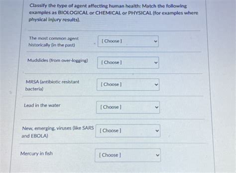 Classify The Type Of Agent Affecting Human Studyx