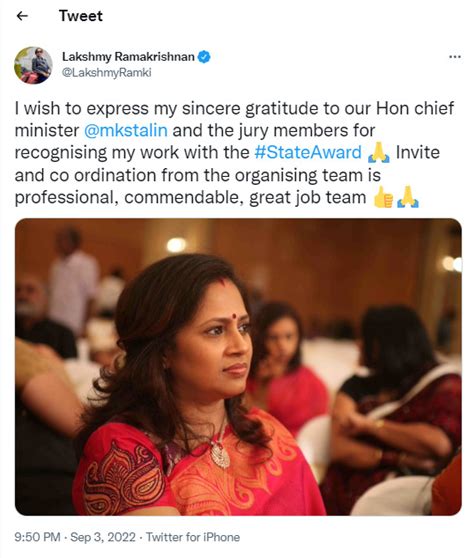 விருது வழங்கும் மேடையில் நடந்த சண்டை விளக்கம் கொடுத்த லட்சுமி ராமகிருஷ்ணன் தமிழ்க்ளிட்ஸ்