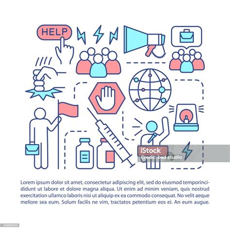 사회 문제 기사 페이지 벡터 템플릿입니다 약물 남용 실업 문제 브로셔 잡지 선형 아이콘소책자 디자인 요소 인쇄 디자인 텍스트