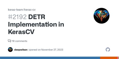 DETR Implementation In KerasCV Issue 2192 Keras Team Keras Cv GitHub