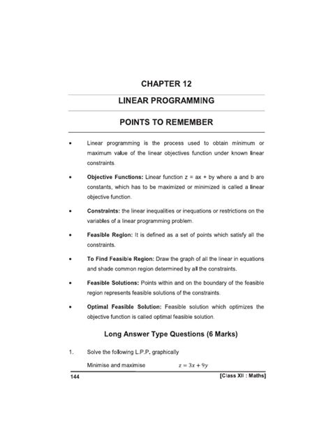 Linear Programming Mcqs Answers Pdf