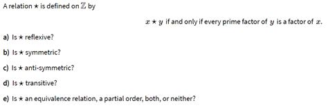 Solved A Relation Is Defined On Z By Y If And Only If Chegg Com