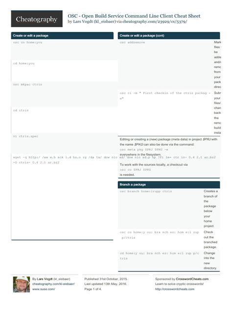 Kl Eisbaer Osc Open Build Service Command Line Client Pdf