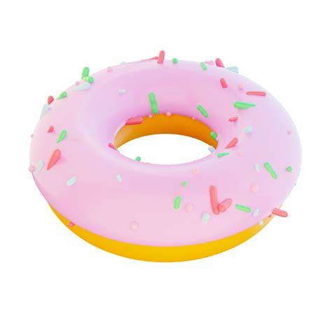 Rosquinha Com Glacê E Açúcar Polvilha Ilustração 3d 15723632 Png
