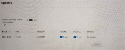 how long after the azure atp cloud service is updated will the sensor
