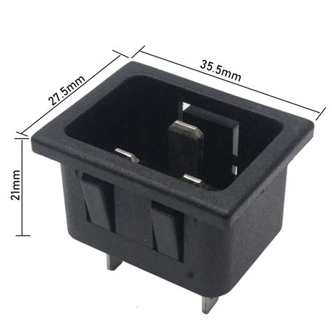 Ac Inlet Power Socket Iec En60320 C20 Male Electrical Socket 16a 20a