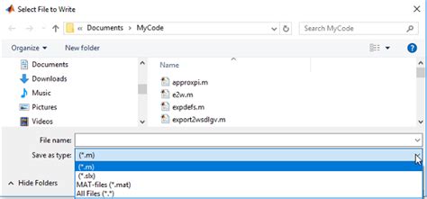 uiputfile 打开用于保存文件的对话框 matlab