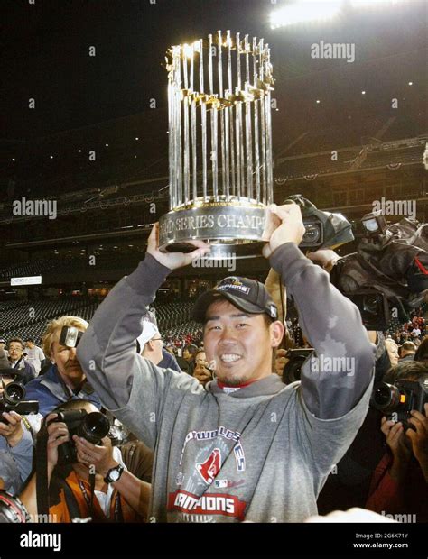 File Photo Taken In October 2007 Shows Boston Red Sox Pitcher Daisuke