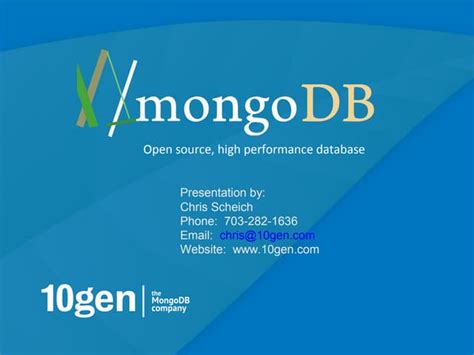 Mongodb Open Sourcehighperformancedatabase Ppt