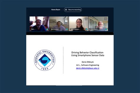 Deniz Dikbıyık Presented Her Msc Thesis Driving Behavior Classification Using Smartphone Sensor