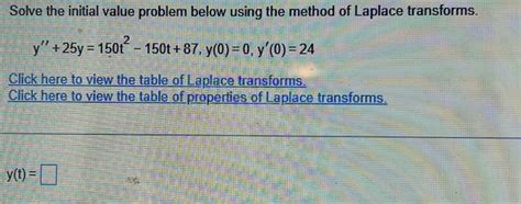Solved Solve The Initial Value Problem Below Using The