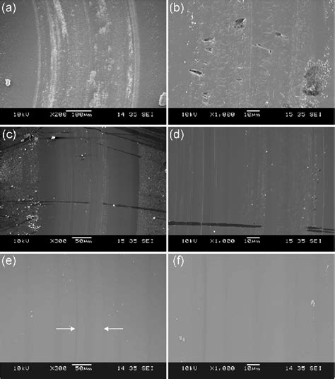 Sem Micrographs Showing Surface Morphologies Of Worn A And B Si