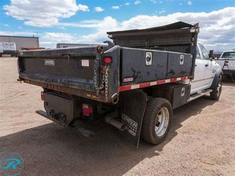 2013 Ram 4500 Hd 4wd Crew Cab Landscape Dump Truck Roller Auctions