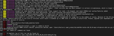 Nodejs Npm Install Issues React Native Project Mac Stack Overflow
