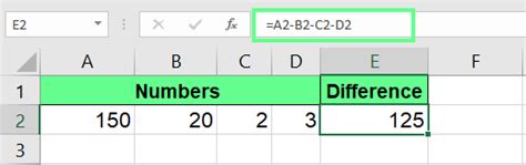 How To Subtract In Excel Using Cells Columns And Rows Datacamp