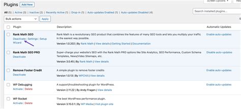 How To Uninstall A Wordpress Plugin Rank Math