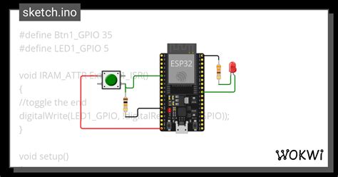 Ledblinkingwithpushbutton Wokwi Esp32 Stm32 Arduino Simulator