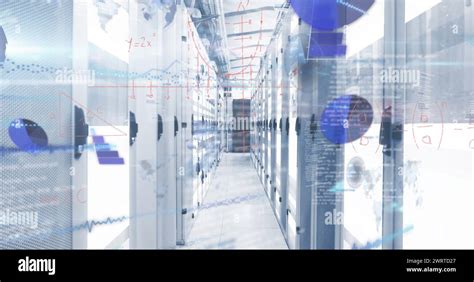 Image Of Mathematical Equations And Data Processing Against Computer