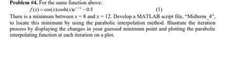 Solved Problem 4 For The Same Function Above Fx