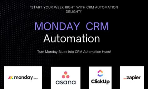 Setup Monday Automation Monday Crm Workflow On Notion Asana Clickup