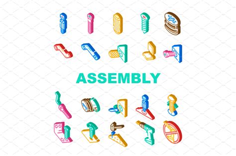 Assembly Instruction Furniture Icons People Illustrations ~ Creative Market