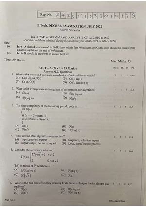 21CSC204J DAA LAB Manual SRM INSTITUTE OF SCIENCE AND TECHNOLOGY