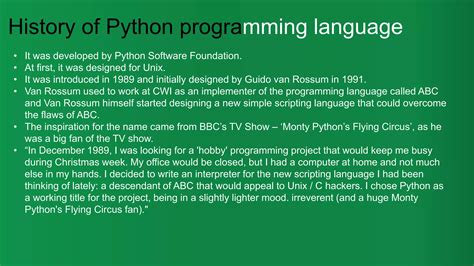 Before Starting Python Programming Language Ppt