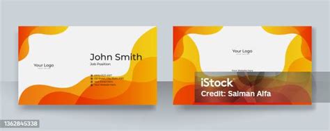 현대 오렌지와 화이트 명함 디자인 템플릿 기업 정체성 개념과 우아한 전문 창의적이고 깨끗한 명함 템플릿 벡터 일러스트레이션 0명에 대한 스톡 벡터 아트 및 기타 이미지
