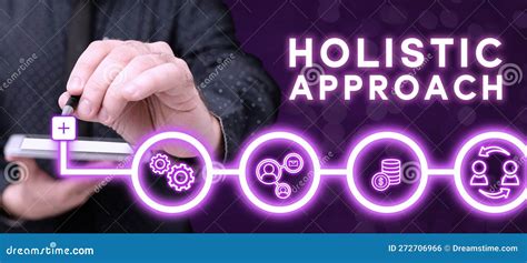 Hand Writing Sign Holistic Approach Concept Meaning Characterized Belief That Parts Something