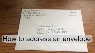 Address On Envelope Box