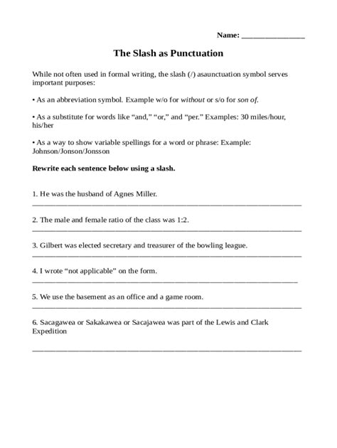 Fillable Online Slash Symbols In Writing When To Use A Backslash Vs A