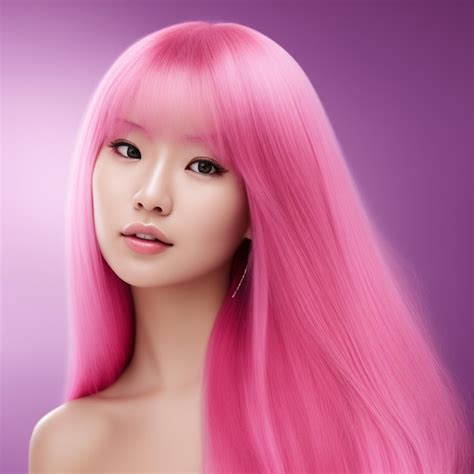 Premium Photo A Woman With Pink Hair