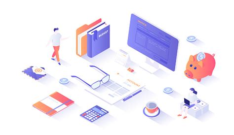 회계 부기 계산 청구서 세금 영수증 지불 계좌 양식 문서 계산기 돈 웹 그래픽을 위한 사람 장면이 있는 아이소메트리 그림 3차원 형태에 대한 스톡 벡터 아트 및 기타 이미지