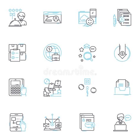 Cost Management Linear Icons Set Budgeting Forecasting Analysis Tracking Optimization