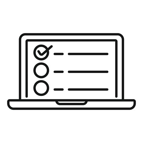 Government Online Survey Icon Outline Style 14515822 Vector Art At Vecteezy