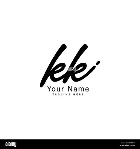 K Kk Initial Letter Handwritten And Signature Vector Image Modern Style In Joining Template